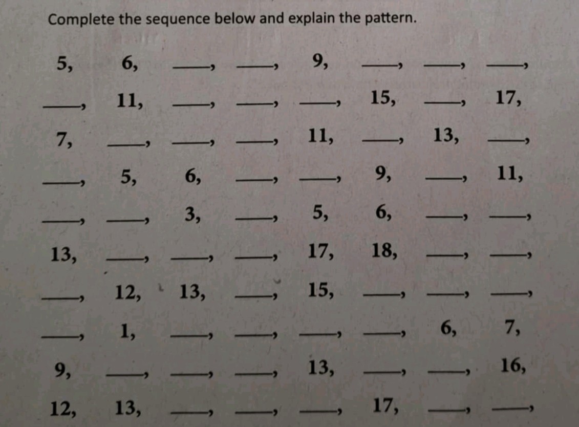 Complete the sequence below and explain the | StudyX