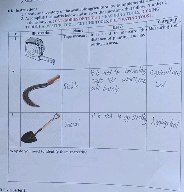 III Instructions 1 Create an inventory of | StudyX
