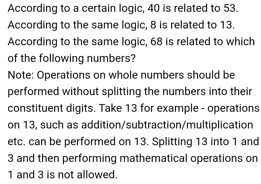 According to a certain logic 40 is related | StudyX