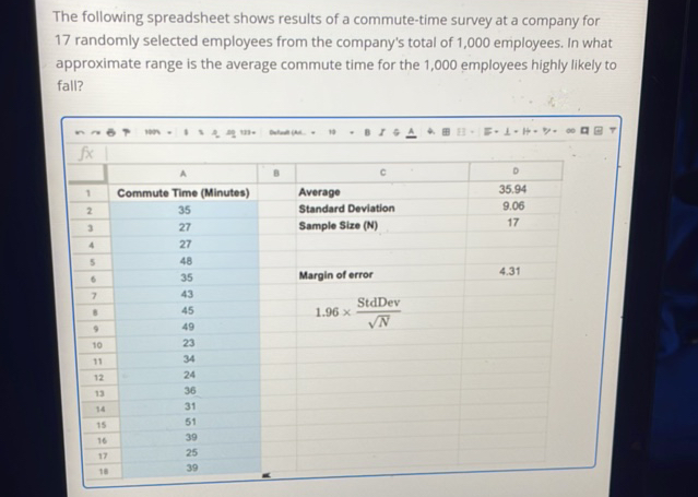 The following spreadsheet shows results of | StudyX