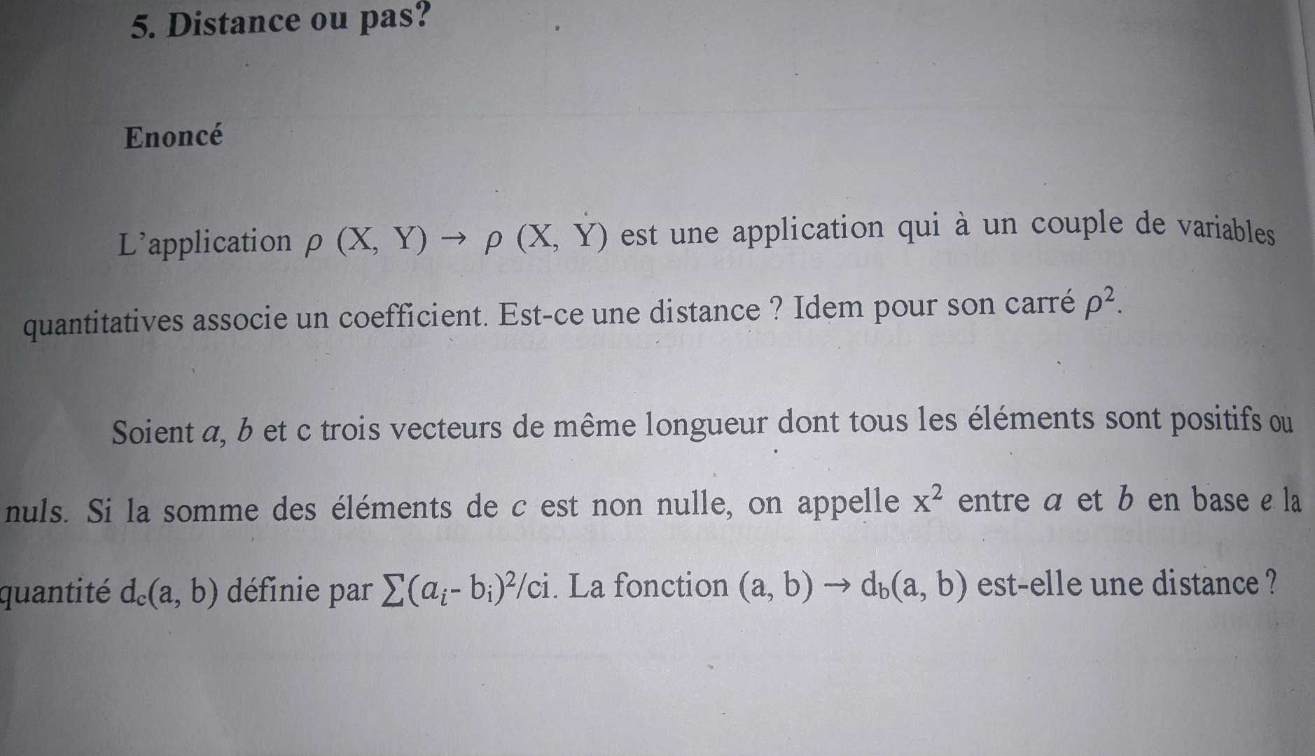 5 Distance ou pas Enonc Lapplication ( X Y) | StudyX