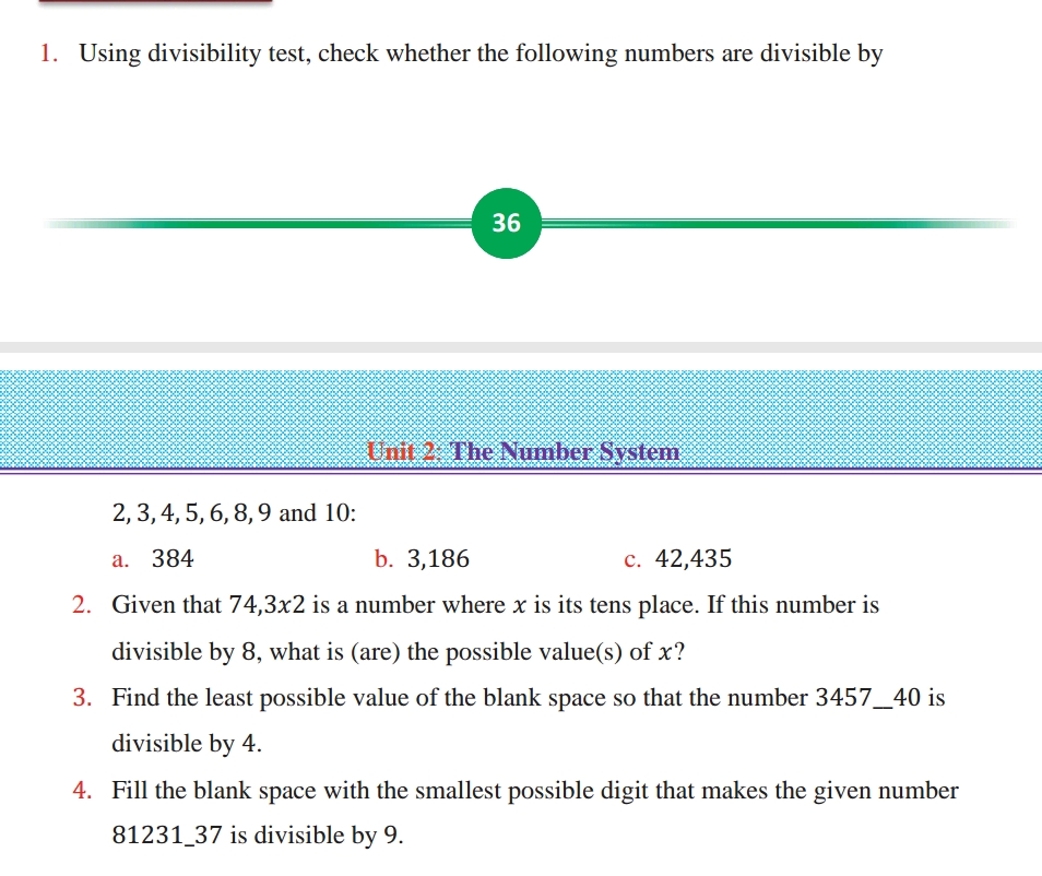 1 Using divisibility test check whether the | StudyX