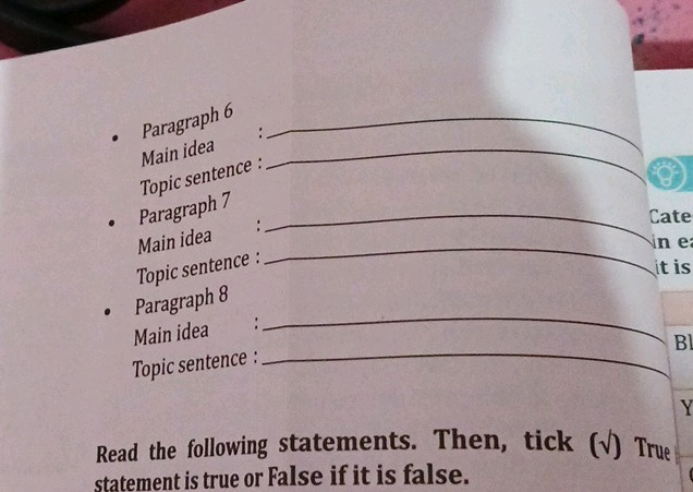 - Paragraph 6 Main idea Topic sentence - | StudyX
