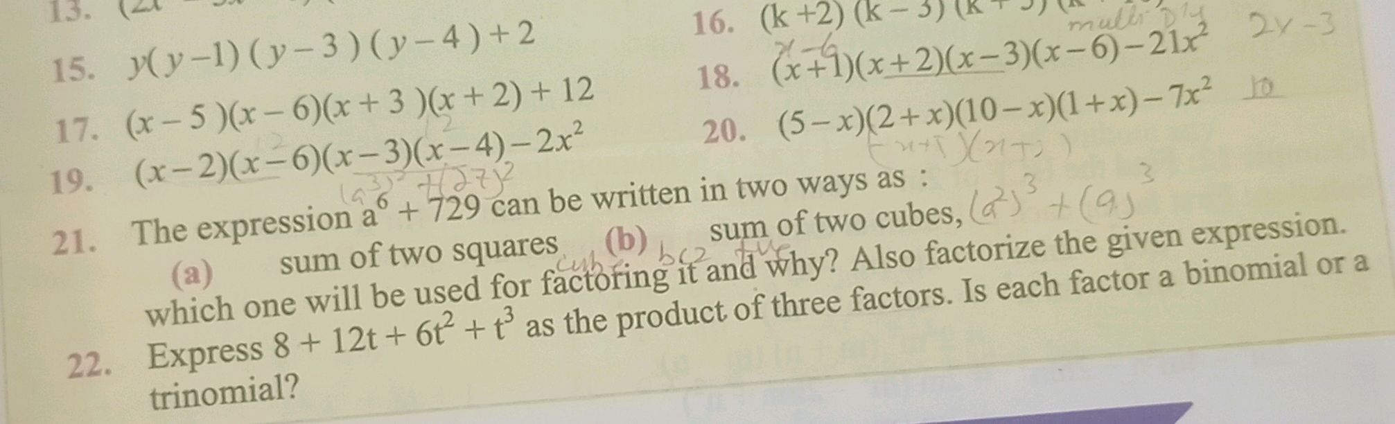15 y(y-1)(y-3)(y-4)+2 18