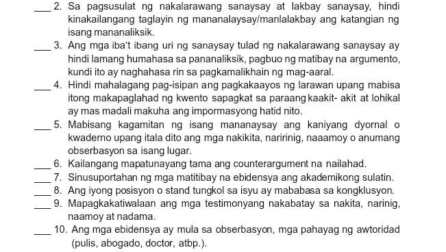 2 Sa pagsusulat ng nakalarawang sanaysay | StudyX