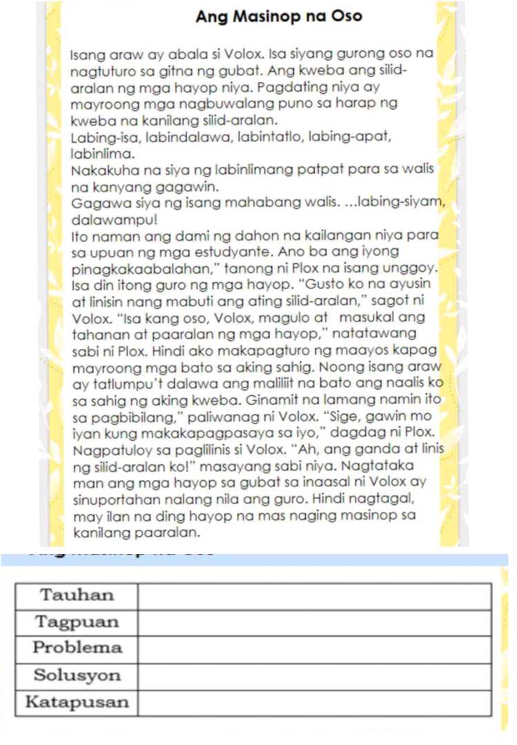 Ang Masinop na Oso Isang araw ay abala si | StudyX