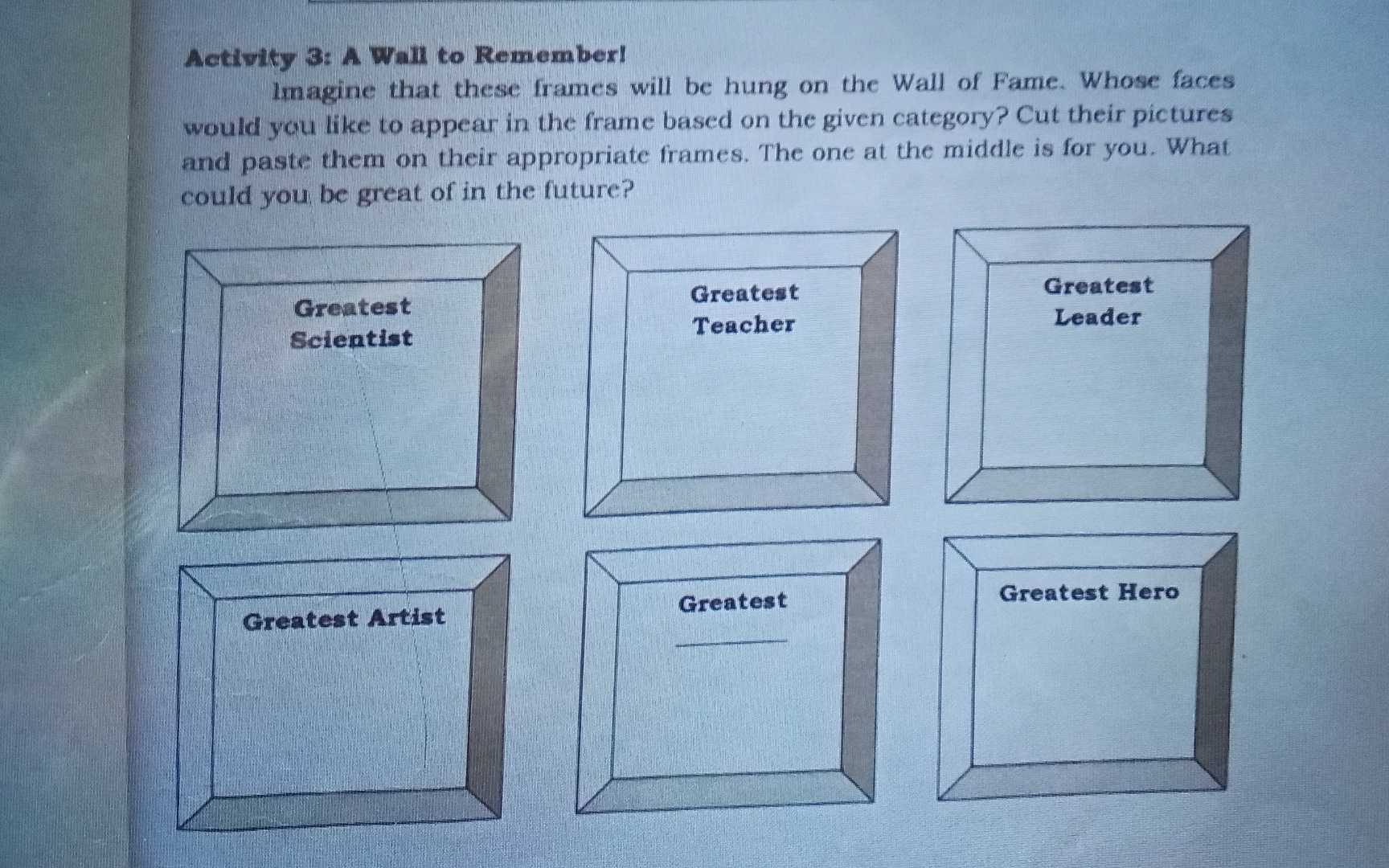 Activity 3 A Wall to Remember lmagine that | StudyX