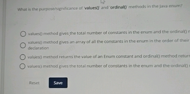 What is the purpose/significance of values() | StudyX