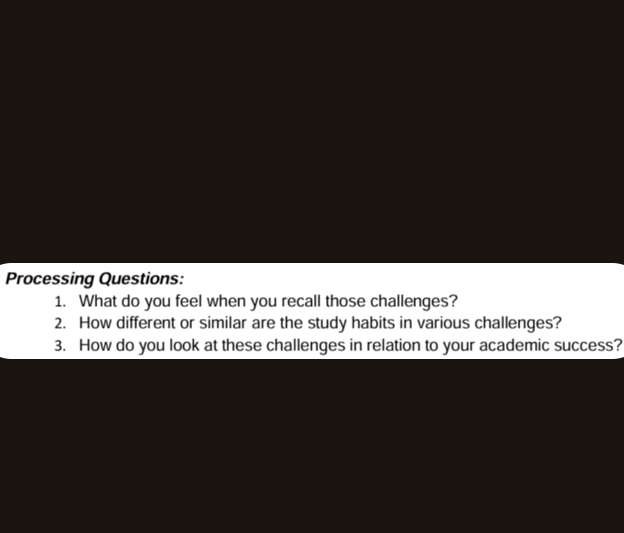 Processing Questions 1 What do you feel when | StudyX