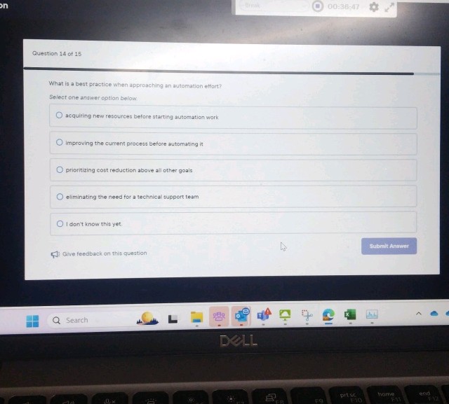 Question 14 of 15 What is a best practice | StudyX