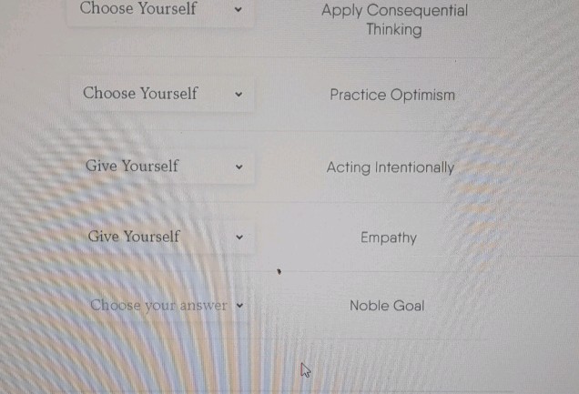 Choose Yourself Apply Consequential Thinking | StudyX