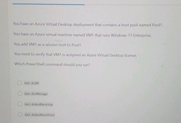 You have an Azure Virtual Desktop deployment | StudyX