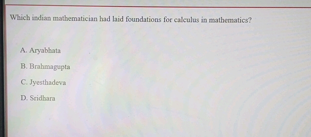 Which indian mathematician had laid | StudyX