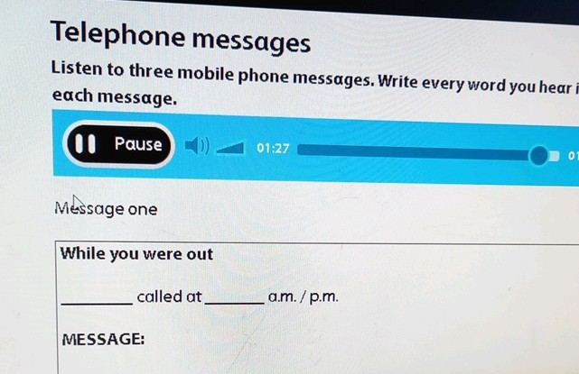 Telephone messages Listen to three mobile | StudyX