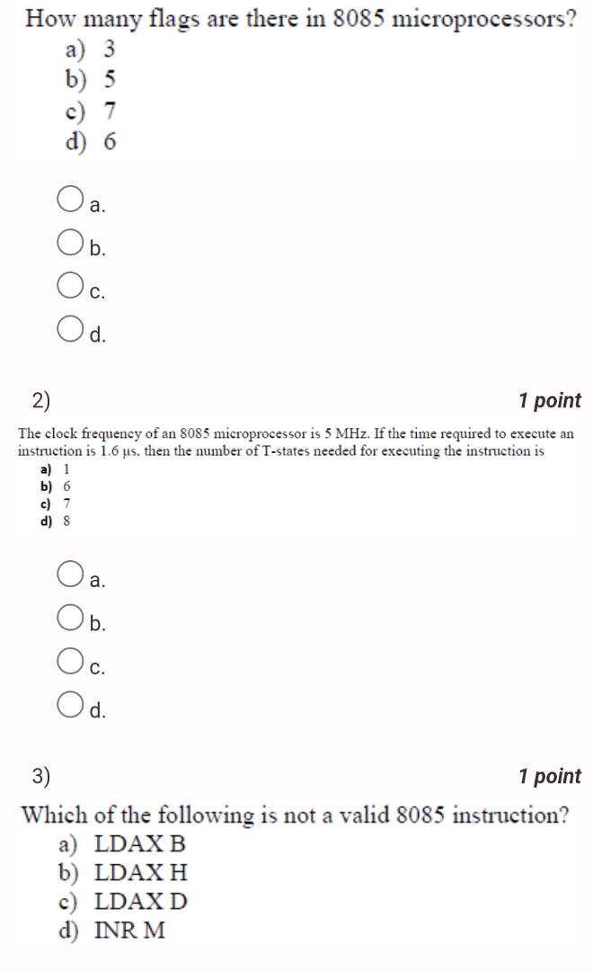 How many flags are there in 8085 | StudyX