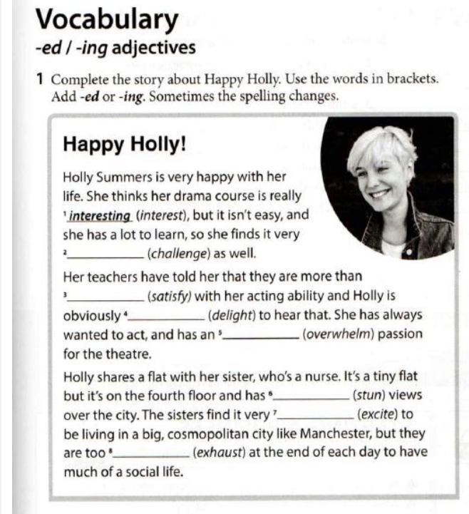 Vocabulary -ed / -ing adjectives 1 Complete | StudyX