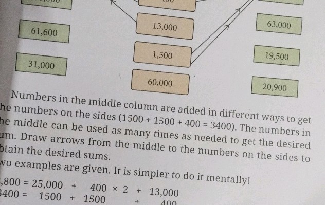 Numbers in the middle column are added in | StudyX
