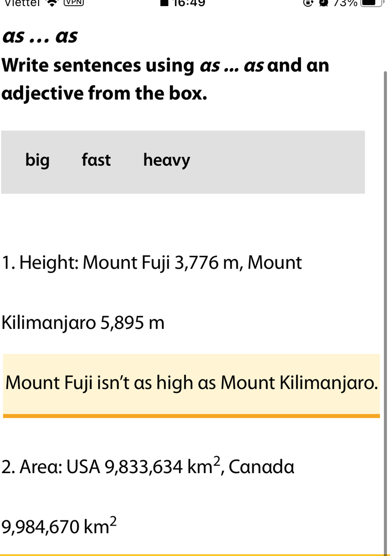 as as Write sentences using as as and an | StudyX