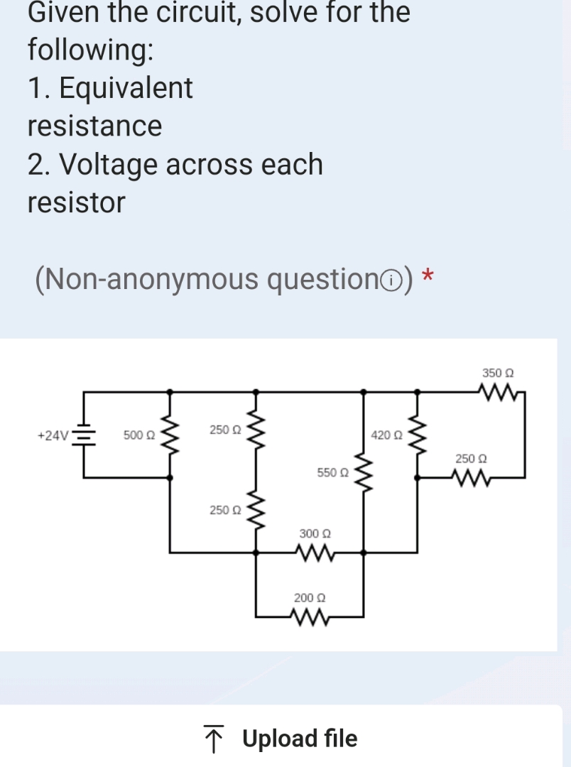 Given the circuit solve for the following 1 | StudyX