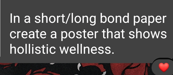 In a short/long bond paper create a poster | StudyX