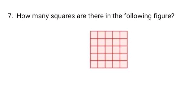 7 How many squares are there in the | StudyX