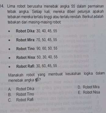 14 Lima robot berusaha menebak angka 55 | StudyX