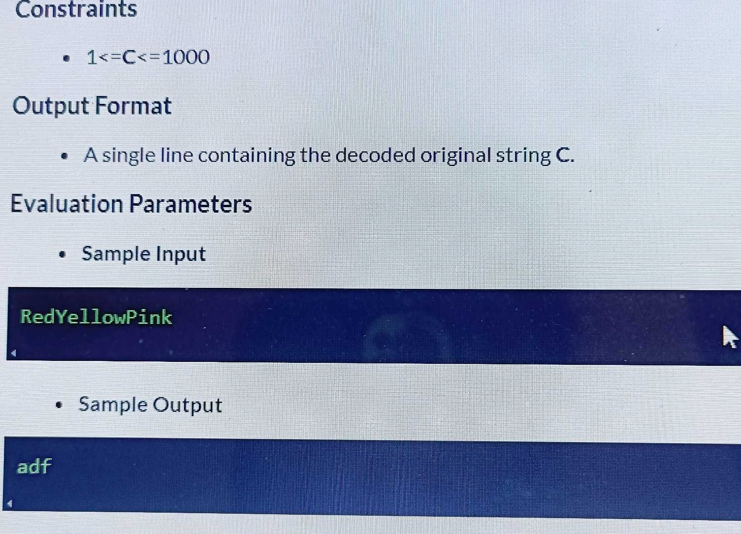 Constraints - 1= C=1000 Output Format - A | StudyX