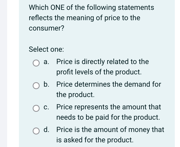 Which ONE of the following statements | StudyX