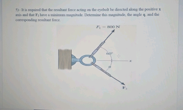 5)- It is required that the resultant force | StudyX