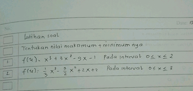 latihan soal Tentukan nilai maksimum + | StudyX
