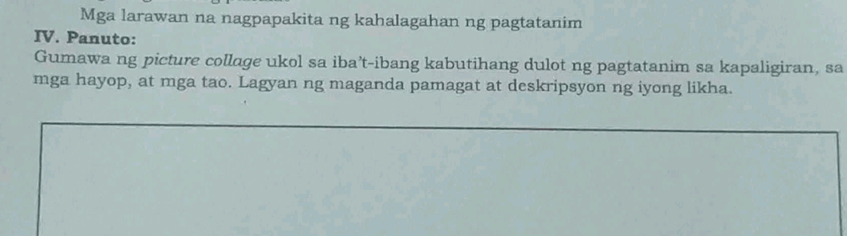 Mga larawan na nagpapakita ng kahalagahan | StudyX