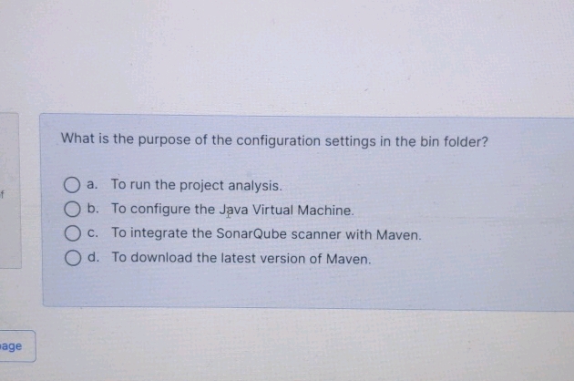What is the purpose of the configuration | StudyX