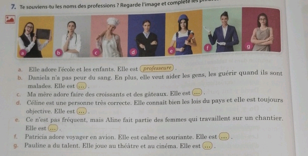 7 Te souviens-tu les noms des professions | StudyX