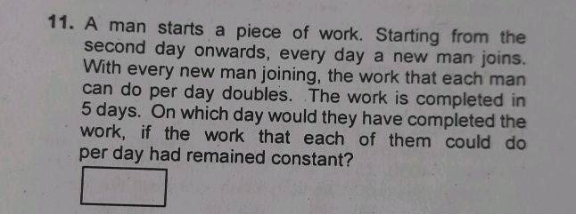 11 A man starts a piece of work Starting | StudyX