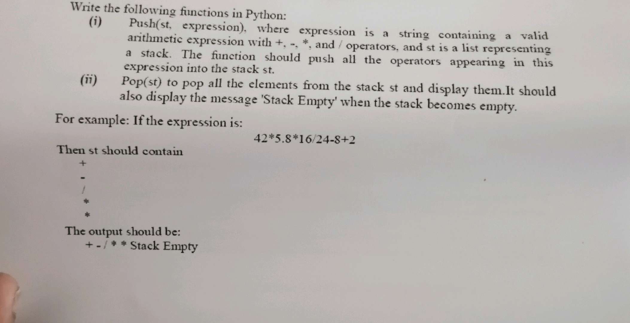 Write the following functions in Python (i) | StudyX