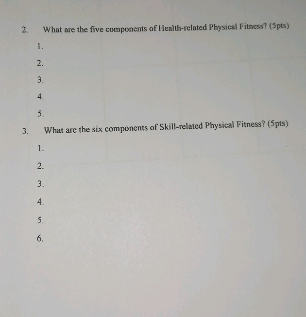 2 What are the five components of | StudyX