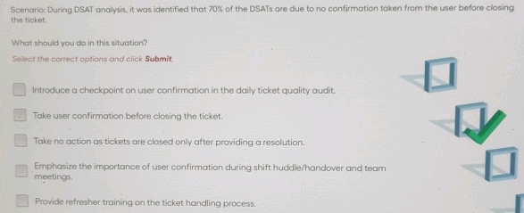 Scenario During DSAT analysis it was | StudyX