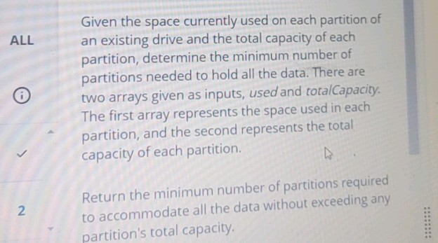Given the space currently used on each | StudyX