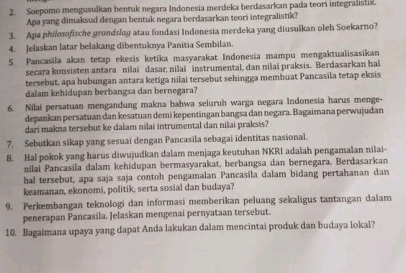 2 Soepomo mengusulkan bentuk negara | StudyX