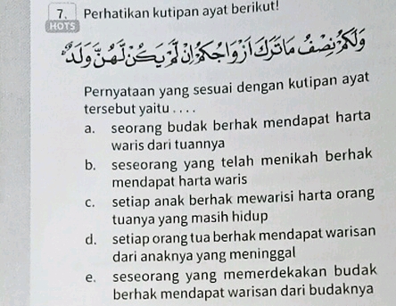 7 Perhatikan kutipan ayat berikut Pernyataan | StudyX