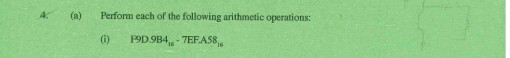 4 (a) Perform each of the following