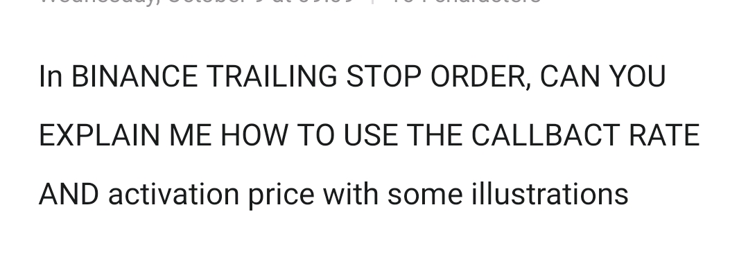 In BINANCE TRAILING STOP ORDER CAN YOU | StudyX