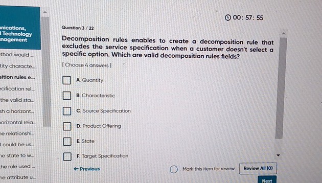 (1) 00 57 55 Question 3 / 22 Decomposition | StudyX