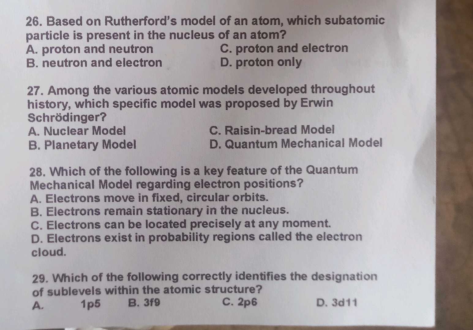 26 Based on Rutherfords model of an atom | StudyX