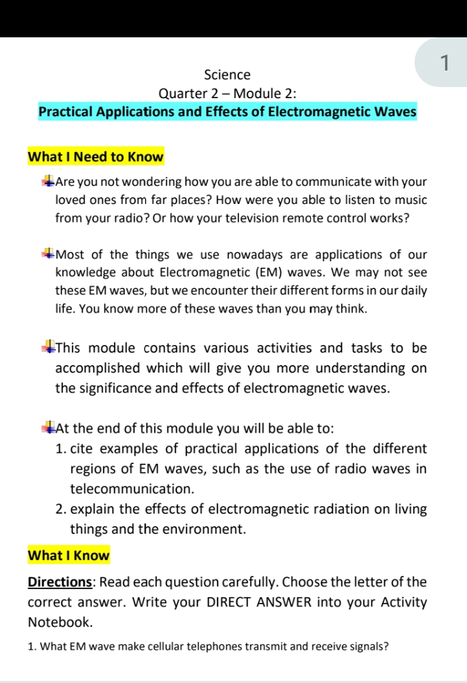 Science Quarter 2 - Module 2 Practical | StudyX