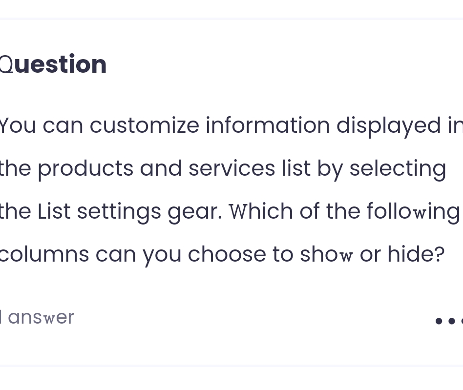 Question You can customize information | StudyX