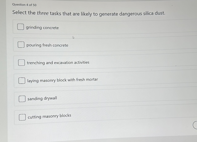 Question 4 of 50 Select the three tasks that | StudyX