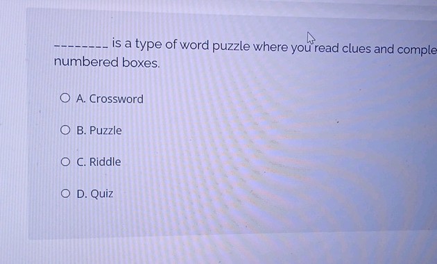 is a type of word puzzle where your read | StudyX