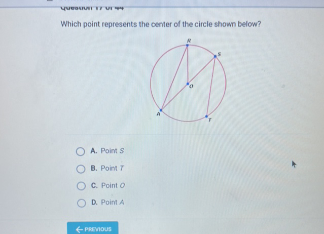 Which point represents the center of the | StudyX