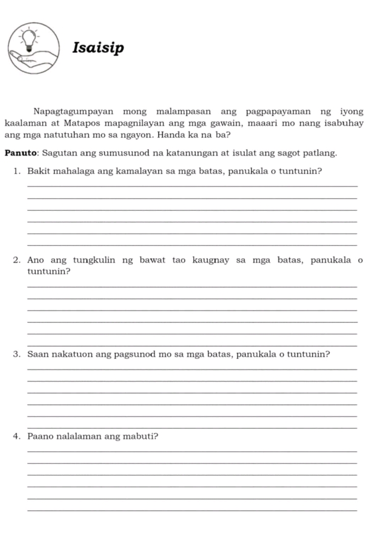 Isaisip Napagtagumpayan mong malampasan ang | StudyX